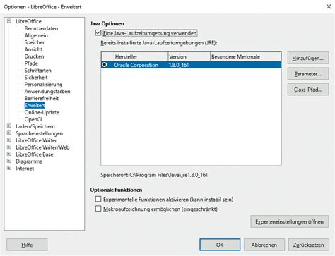 libreoffice meldet java fehler bei extensions c t magazin