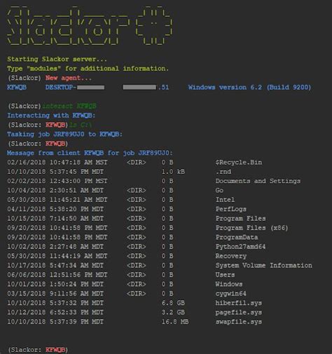 slackor a golang implant that uses slack as a command