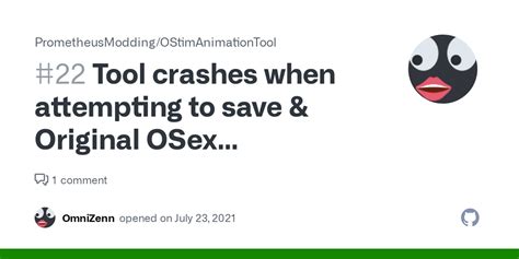 tool crashes when attempting to save and original osex animations are