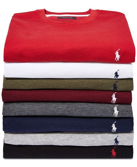 Polo Ralph Lauren Mens Waffle Knit Thermal Pajama Shirt And Reviews