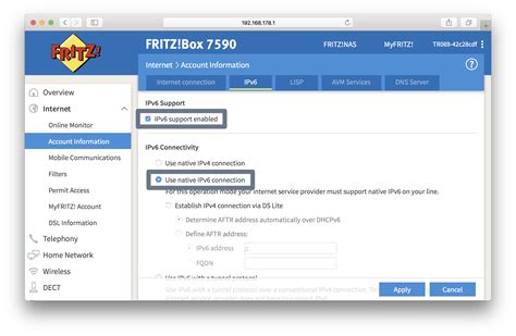 how do i enable ipv6 on my fritz box