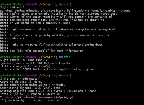 github not able to open the recently pushed folder in git stack