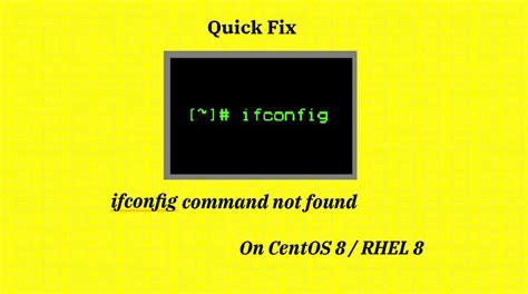 ifconfig command not found on centos 8 rhel 8 quick fix itzgeek