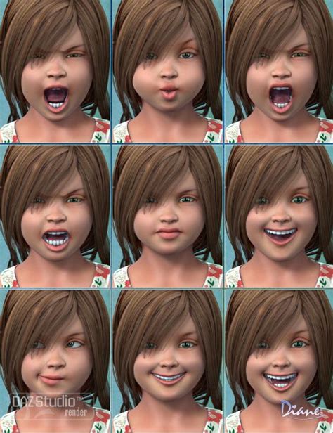 Adorbs Expressions For Skyler And Genesis 2 Female S 3d Models For