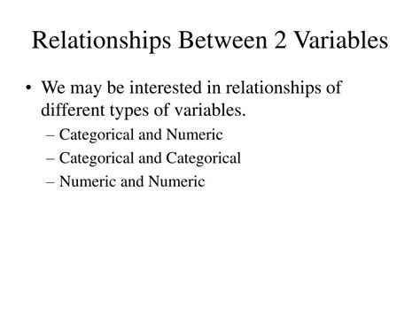 Ppt Ch 2 And 9 1 Relationships Between 2 Variables Powerpoint