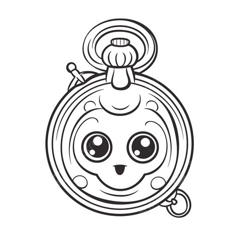 Zorro Lindo Reloj De Bolsillo Dibujo Libre Para Imprimir Bosquejo