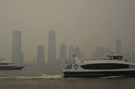New York Covered In Haze From Canadian Wildfires