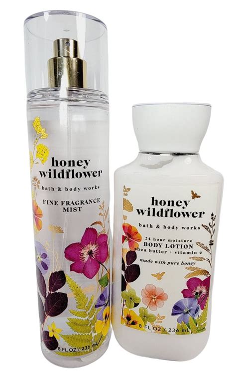 Bath And Body Works Honey Wildflower Fine Fragrance Mist And Body Lotion