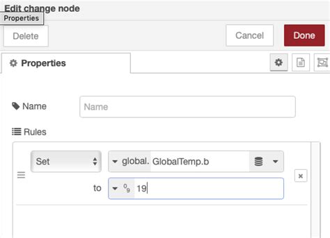 how to set global variable parameters general node red forum