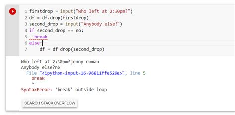 python user input accepting multiple values then breaking stack