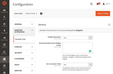 how to configure zendesk chat in magento 2 magefan