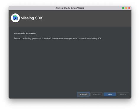 macos the android sdk location cannot be at the filesystem root [mac