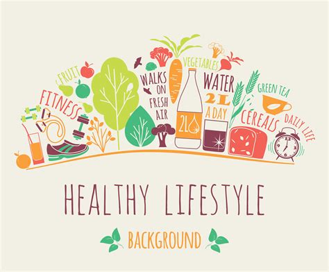 Healthy Lifestyle Vector Illustration 304483 Vector Art At Vecteezy