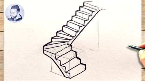 Comment Dessiner Un Escalier Quart Tournant Youtube
