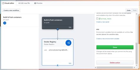 automate building and pushing docker containers using github
