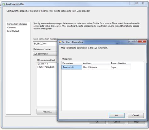 excel file source ssis excel file name retrieval stack