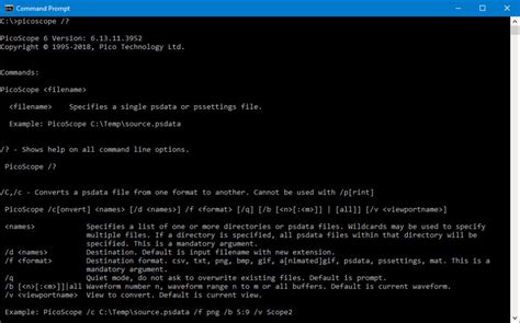command line interface cli picoscope from a to z