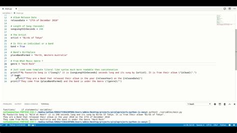 variables in python