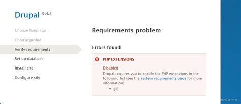 安装drupal9报错 drupal requires you to enable the php extensions i csdn博客