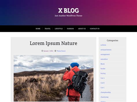 x blog wordpress theme