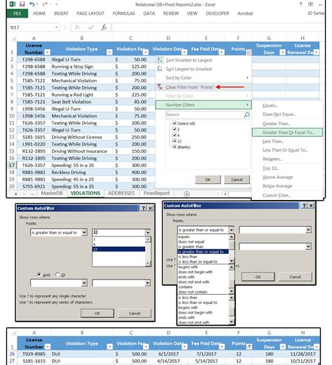 excel filters how to use number text and date filters to extract only