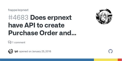 does erpnext have api to create purchase order and sales order · issue