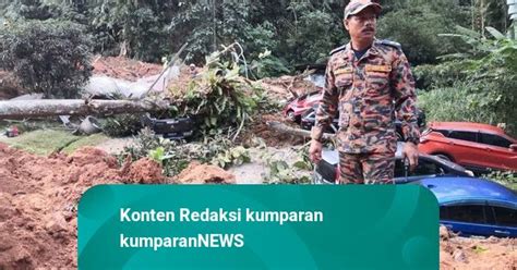 Foto Upaya Pencarian Korban Longsor Di Perkemahan Malaysia