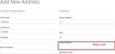 magento2 2 how to set required field state province of add new