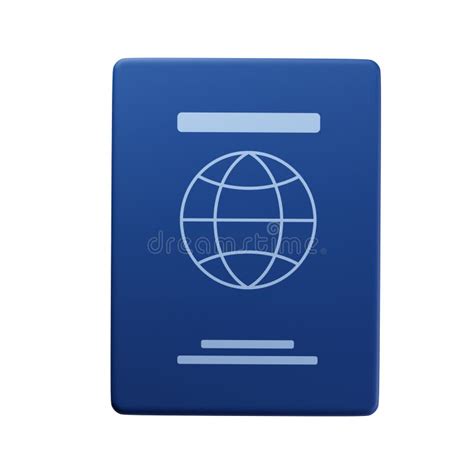 3d Icon Foreign Passport With Globe Visa Document Arrival Customs