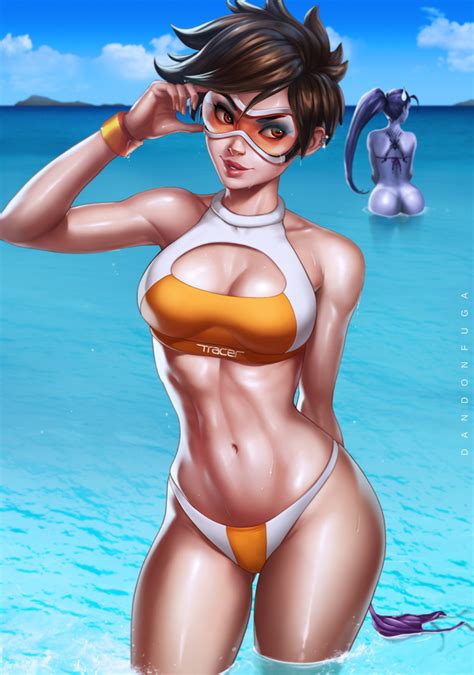 Tracer And Widowmaker Overwatch And 1 More Drawn By Dandon Fuga