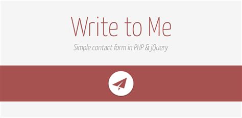writetome a simple email form with php and jquery
