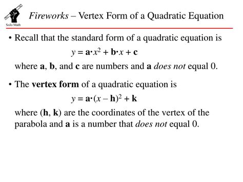 how to find vertex from standard form equation