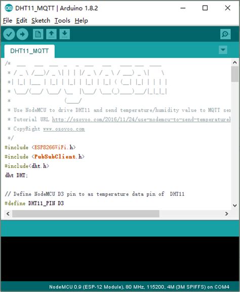 nodemcu dht11 and mqtt