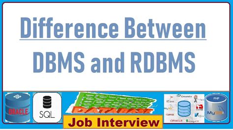 7 what is the difference between dbms and rdbms youtube