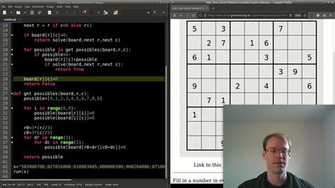 solve sudoku with python ★☆☆ youtube