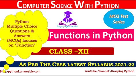 part 1 python mcqs functions in python mcqs with explanation