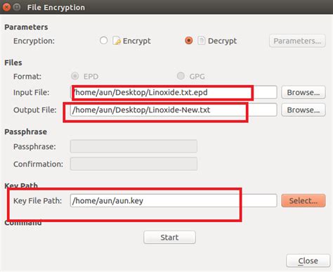 how to encrypt decrypt files using encryptpad on linux