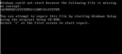 fix windows system32 config system is corrupt error using hirens bootcd
