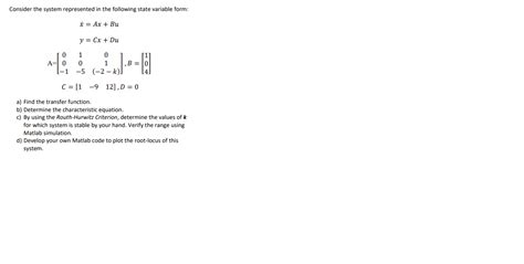 solved consider the system represented in the following