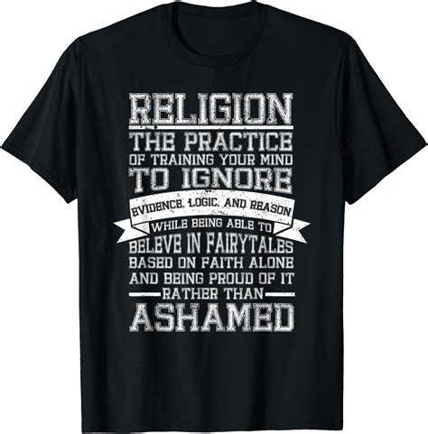 Atheist Shirt Atheismus Shirt Anti Religion Shirt Amazon De Fashion