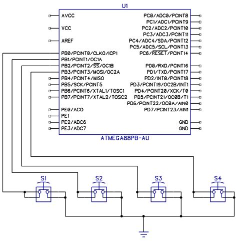read and debounce multiple buttons using interrupt avr