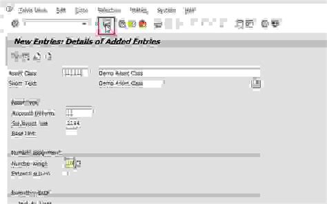 how to create asset classes in sap