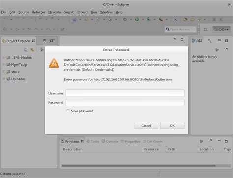 linux eclipse tfs hangs on startup stack overflow