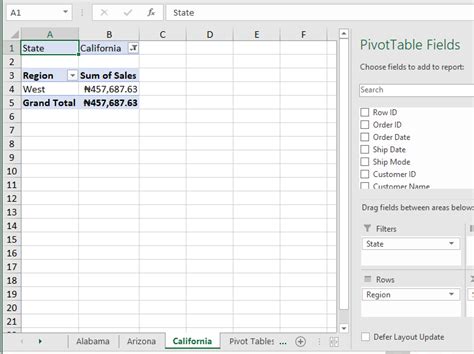 reporting filter pages in pivot tables data analytics