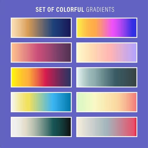 Premium Vector Vibrant Colorful Gradients Pallete An Example Of A