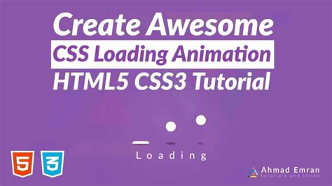 create awesome css loading animation html5 css3 tutorial