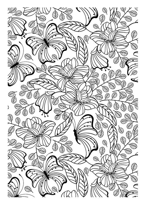 Papillons Coloriages Papillons And Insectes Difficiles Pour Adultes