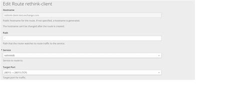 how to connect rethinkdb in openshift using rethinkdbdash