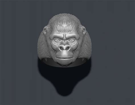 3d File Gorilla Ring 3d Print Model 🦍 ・3d Printable Design To Download