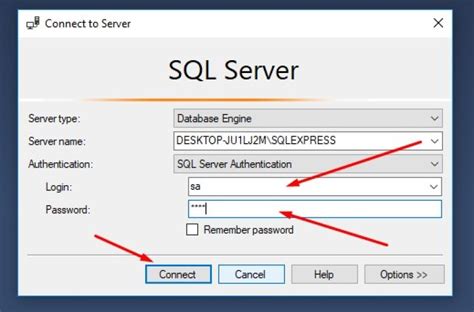 login failed for user ‘sa microsoft sql server 2017